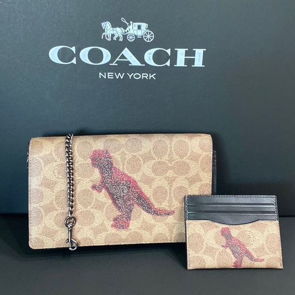 Coach | Bags | Coach Rare Set Callie Clutch Purse Wallet Rexy Dinosaur ...